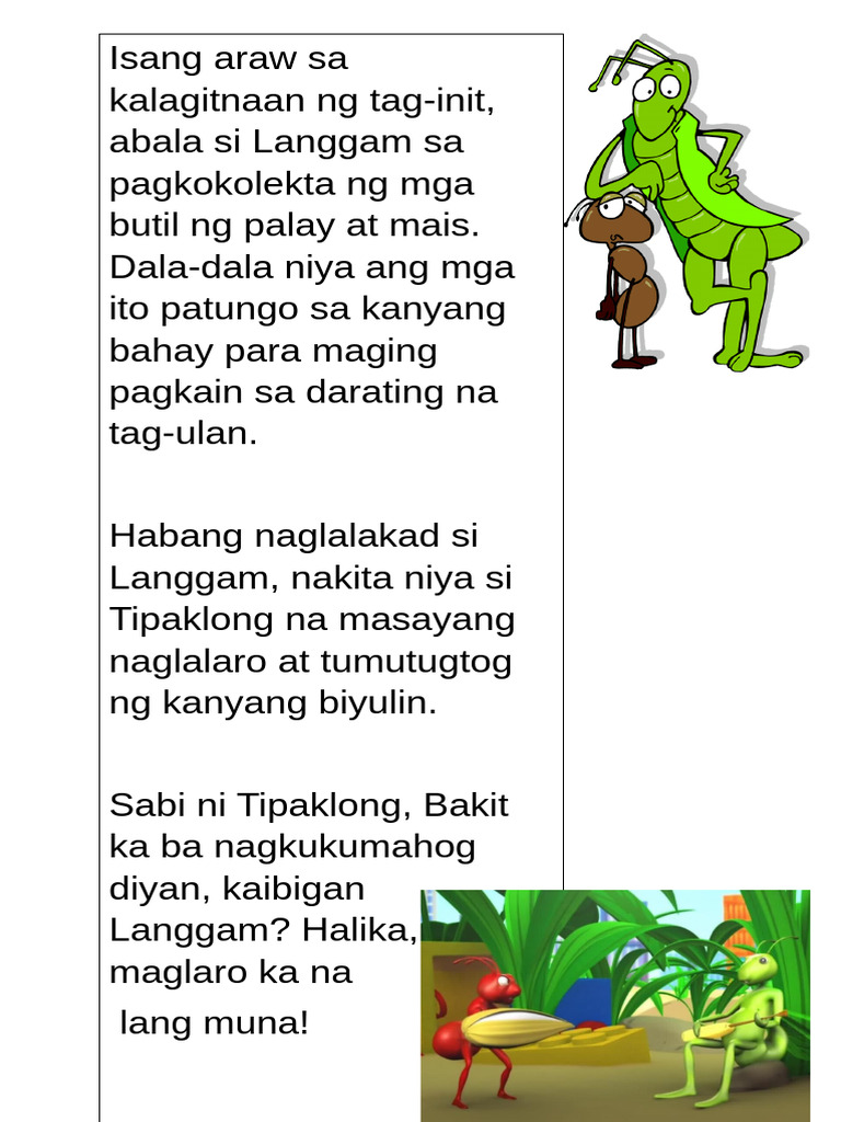 Langgam at Tipaklong | PDF