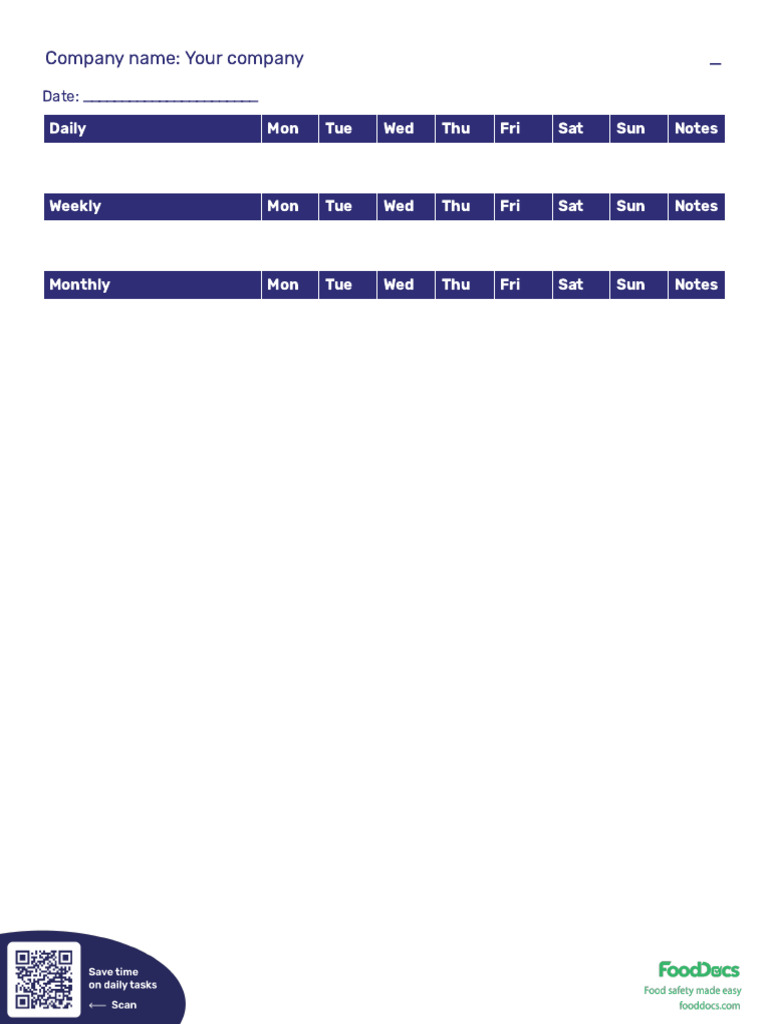 Fooddocs - Cleaning A Restaurant Checklist | PDF