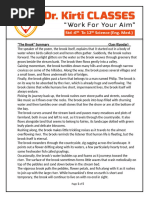 The Brook Summary, Explanation, Word Meanings Class 9 | PDF | English ...