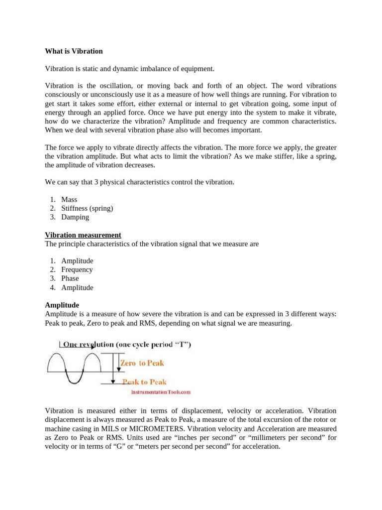 Basics Of Vibration Pdf Amplitude Accelerometer