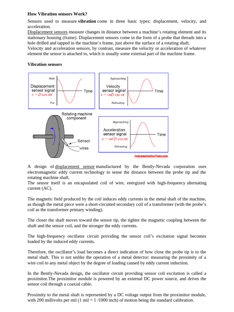 How Vibration Sensors Work | PDF | Transformer | Electromagnetic Induction