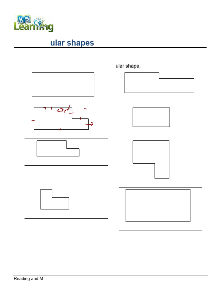 Grade 5 Geometry Rectangular Shapes Area Perimeter A | PDF | Area | Euclid