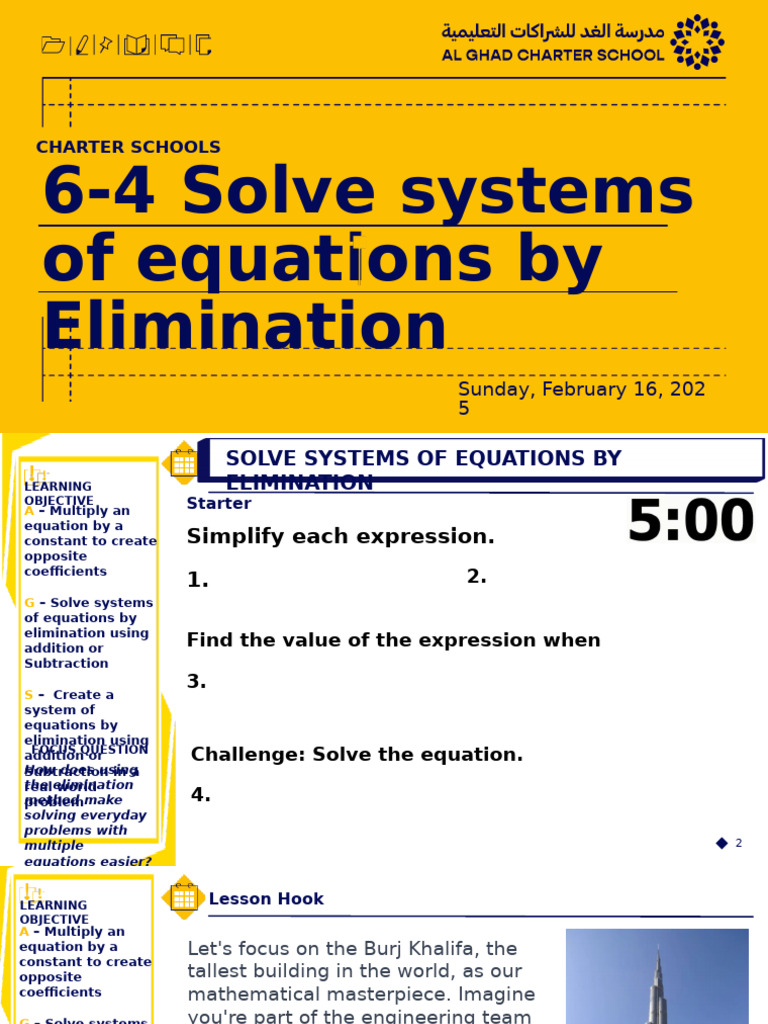 Elimination Method for Students | PDF | Equations | Multiplication