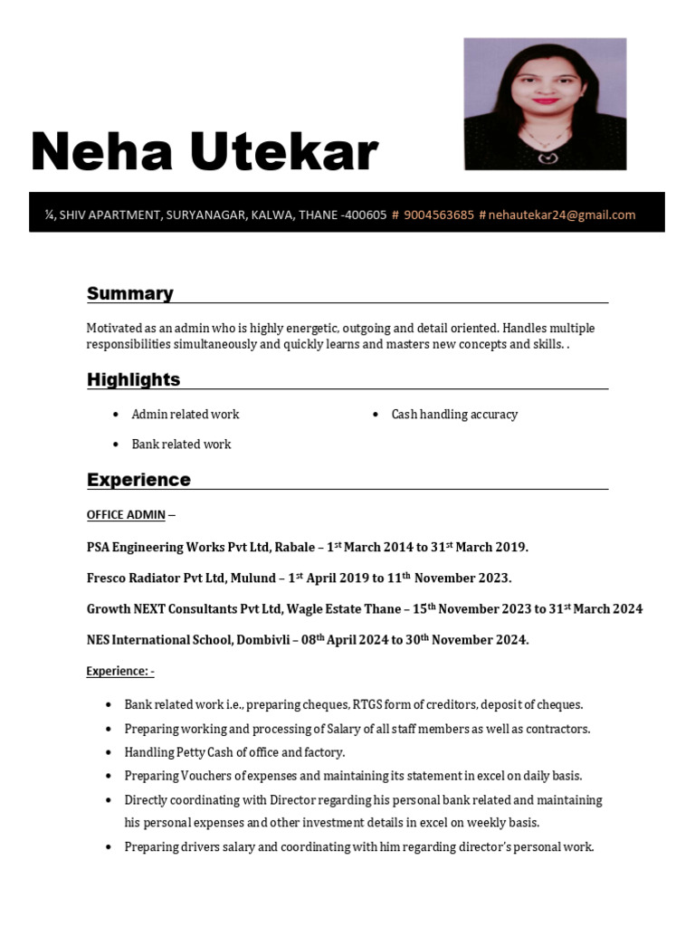 Neha Resume R | PDF