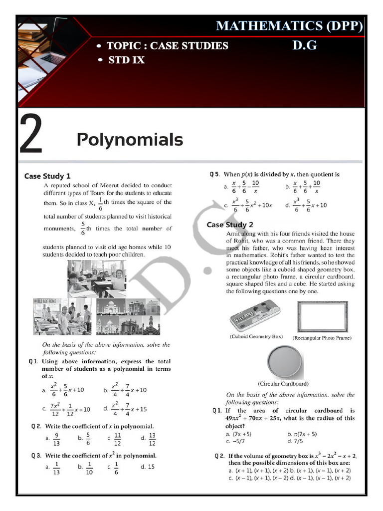 Ix - Case Studies - Polynomials | PDF