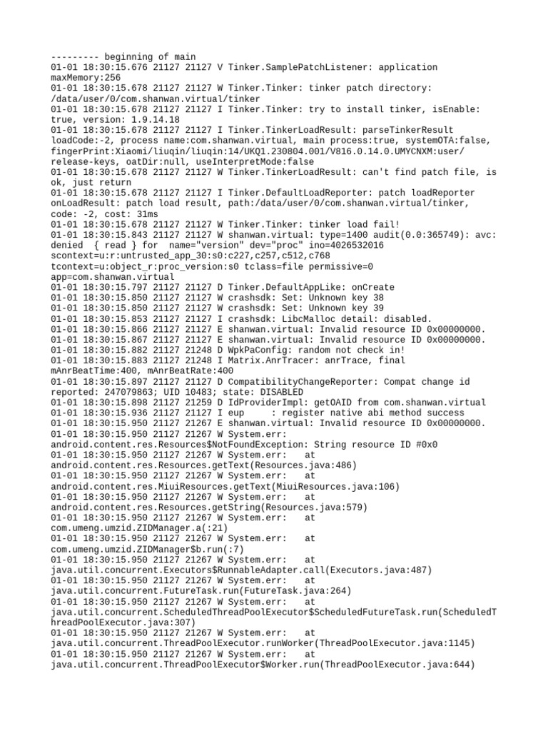 com.shanwan.virtual_logcat | PDF | Computing Platforms | Software Engineering