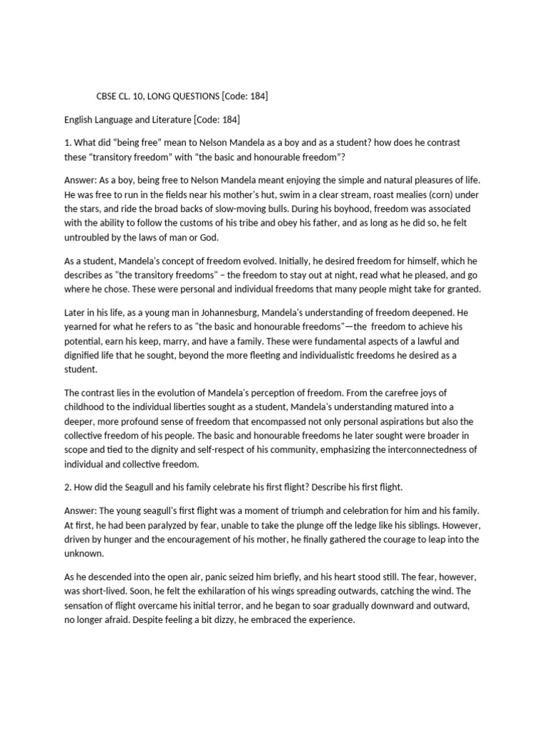 CBSE CL. 10, Long Question & Answer | PDF | Four Noble Truths