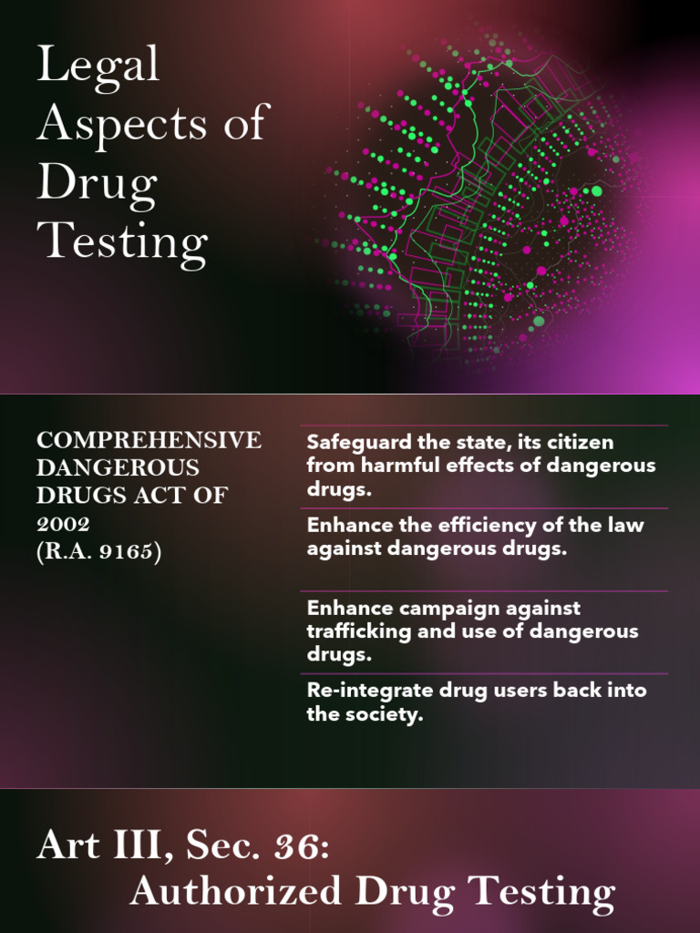 Legal Aspects of Drug Testing | PDF | Drug Test | Fine (Penalty)
