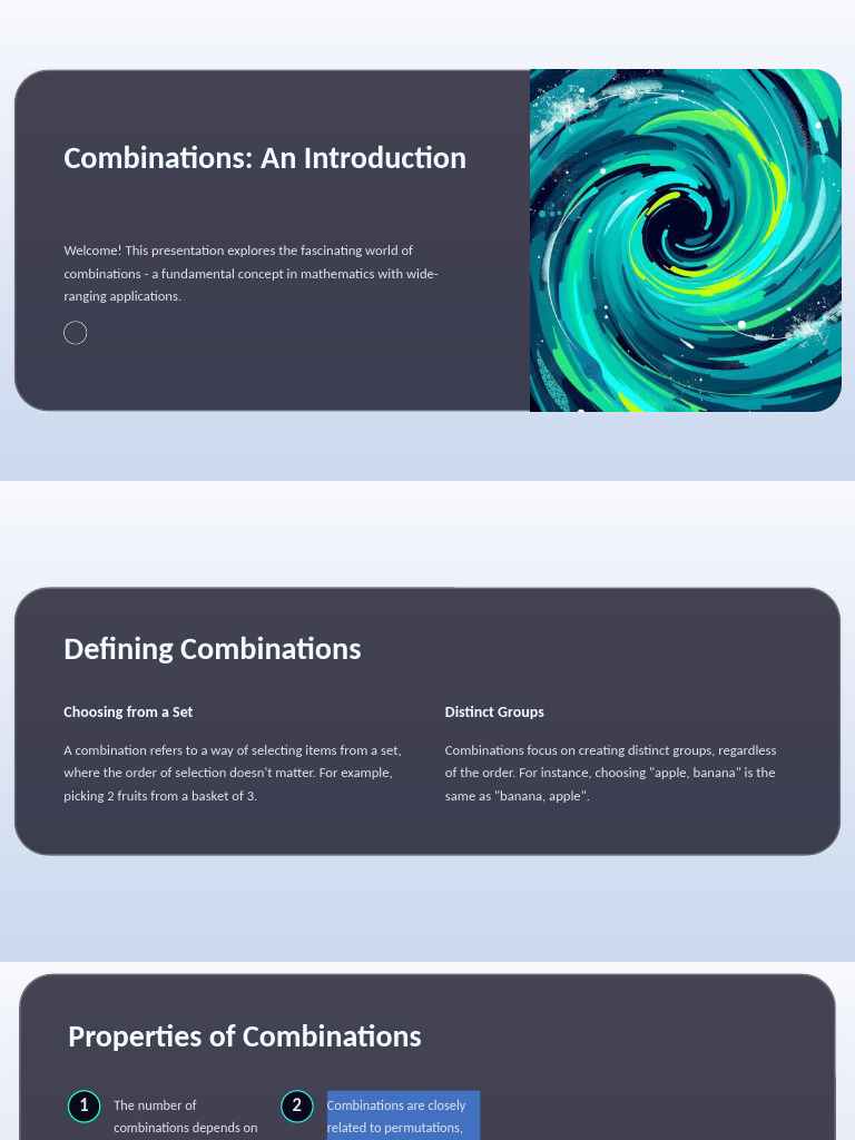 Combinations An Introduction | PDF | Mathematics | Applied Mathematics