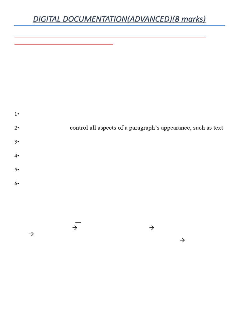 DIGITAL DOCUMENTATION Notes | PDF | Page Layout | Cursor (User Interface)
