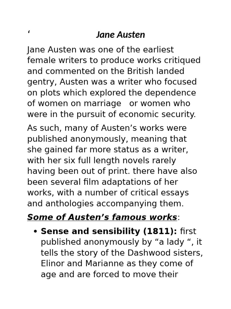 Jane Austen | PDF
