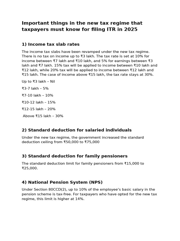 2025-26 Income Tax Slab Overview | PDF