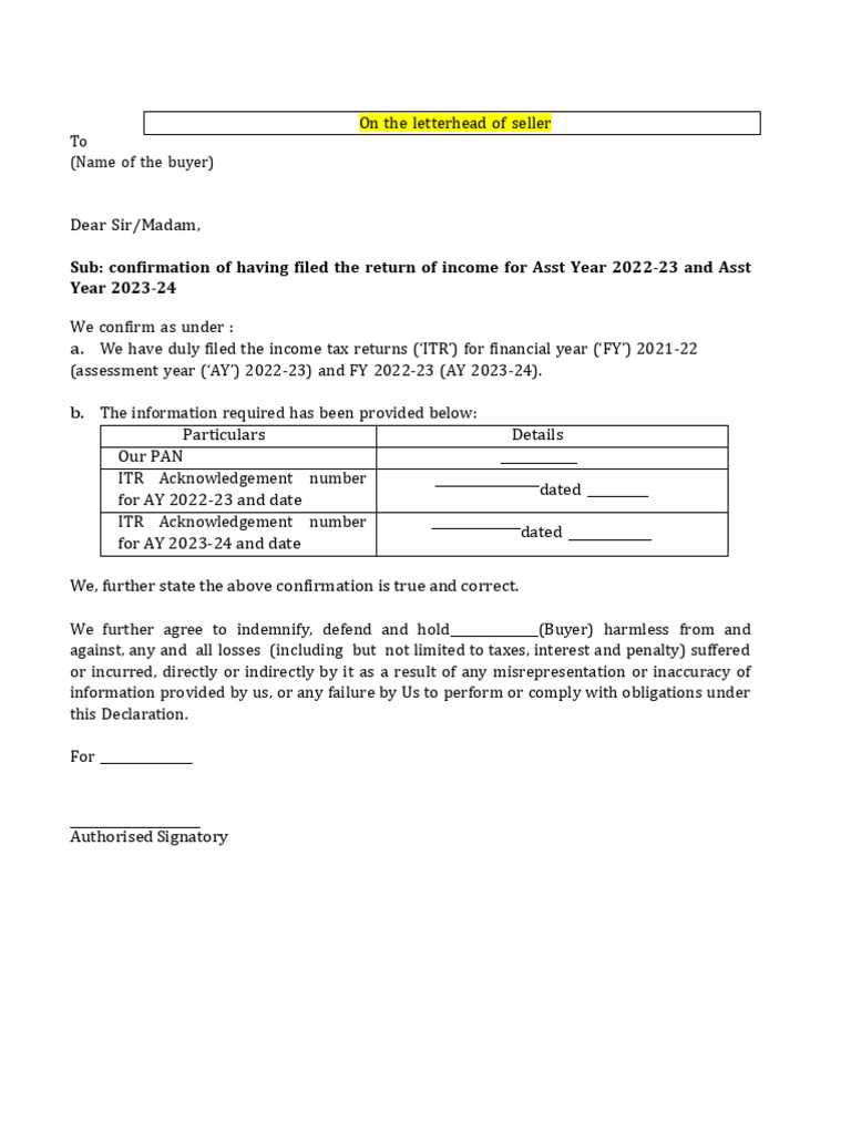 Decleration Form 23-24 | PDF