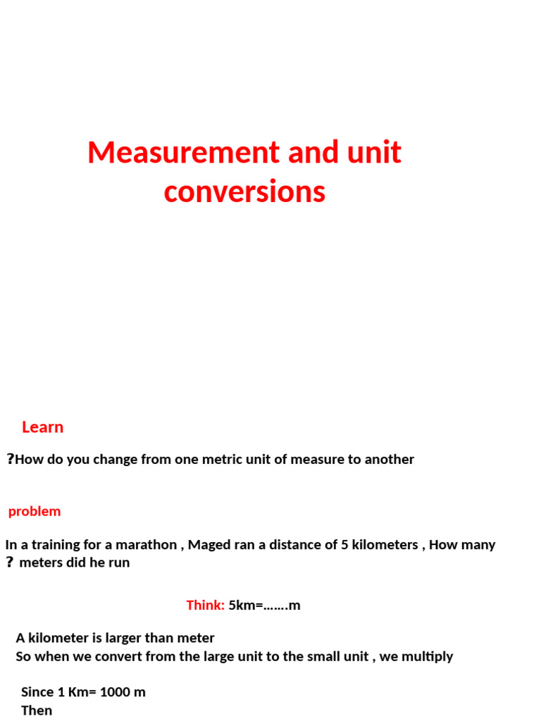 Metric Unit Conversion Guide | PDF | Litre | Kilogram