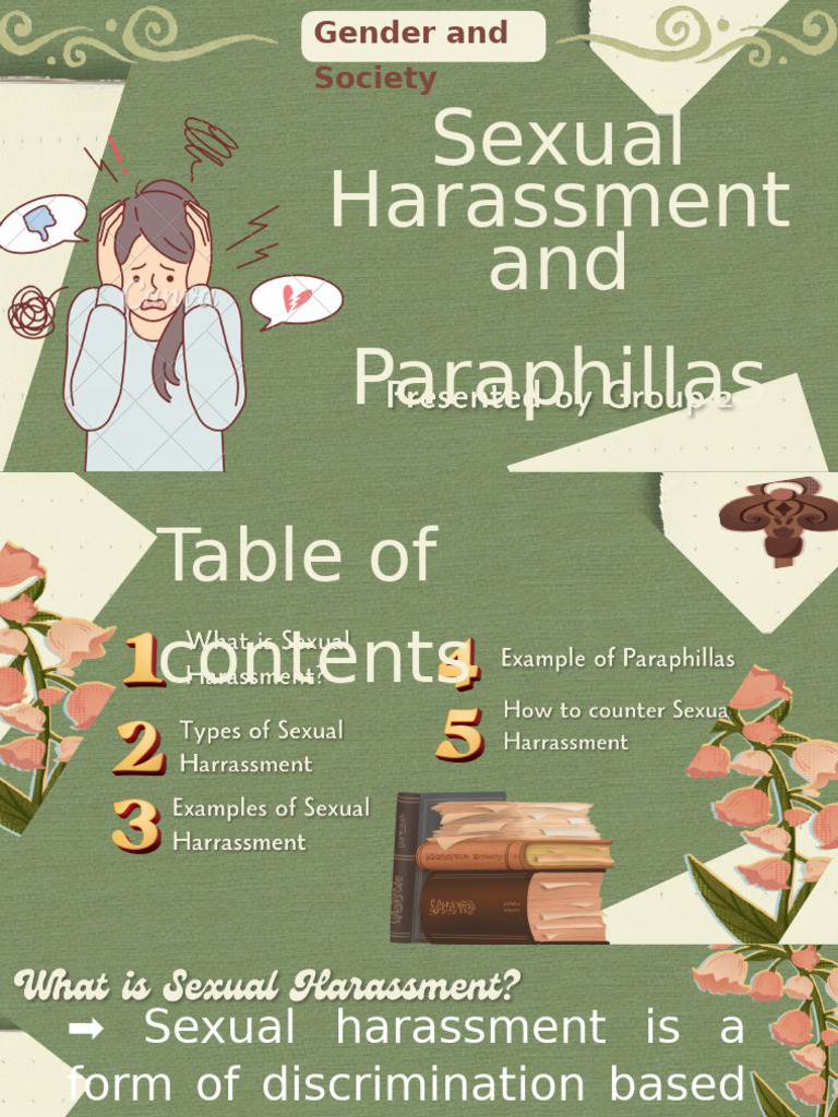 Group 2sexual Harassment and Paraphilias | PDF | Harassment | Sexual Harassment