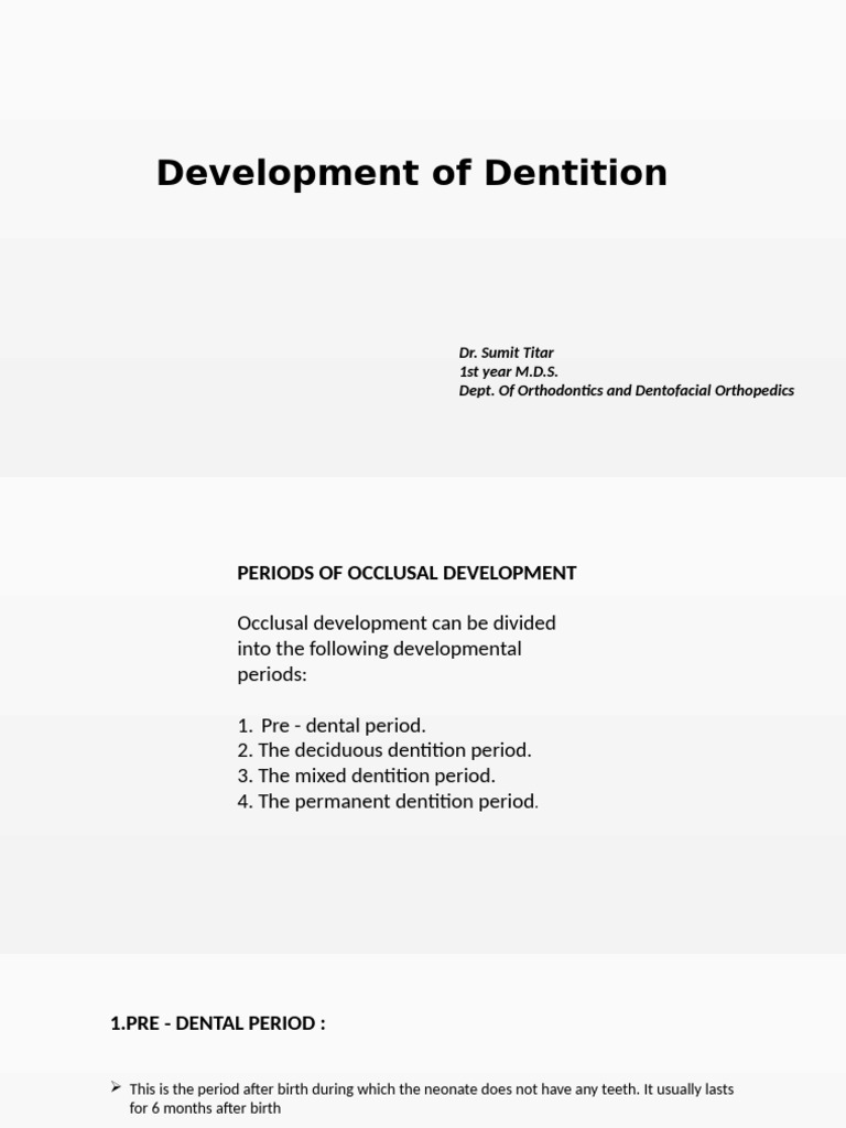 Stages of Dental Development Explained | PDF | Dental Anatomy | Tooth
