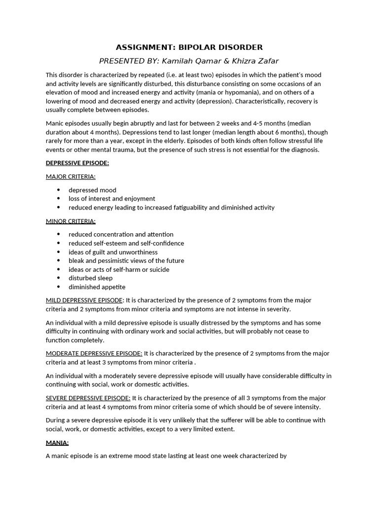 Understanding Bipolar Disorder Types | PDF | Bipolar Disorder | Mania