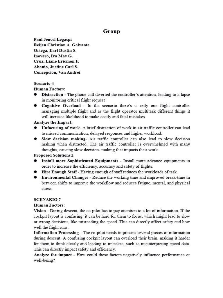 Group 3 Human Factor | PDF | Cockpit | Psychology