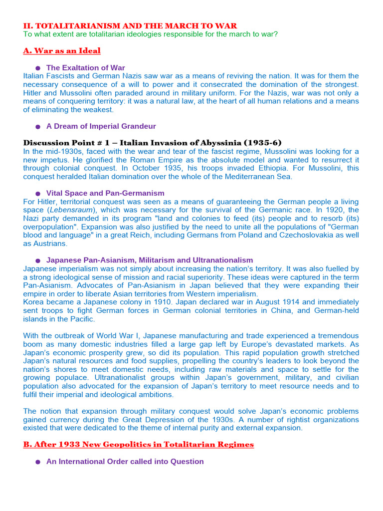 UNIT 1 Chap 2 Part 2 Lessons | PDF | Nazi Germany | Empire Of Japan