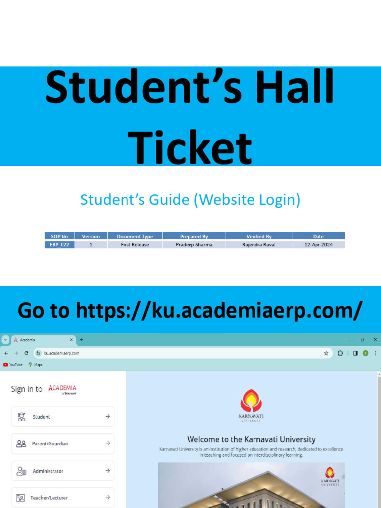 Hall Ticket Generation Guide | PDF