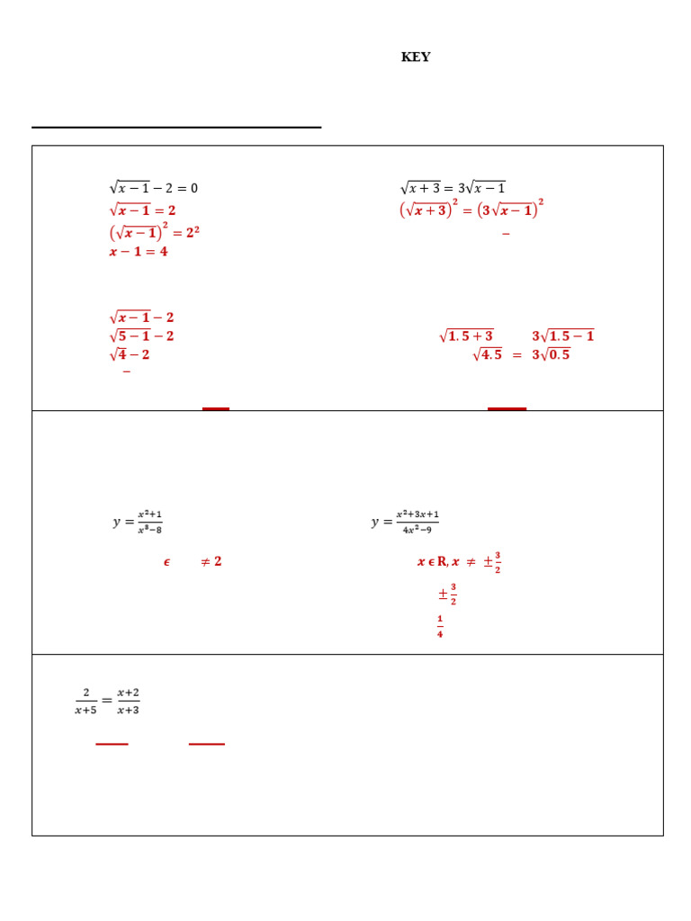 Pre-Cal 12 Practice Test 1 Key | PDF | Asymptote | Mathematical Objects