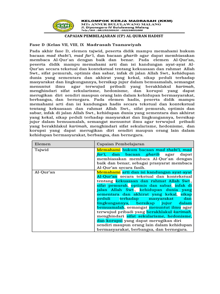 Cp Mapel Fased Baru Vii-ix_2024 | PDF