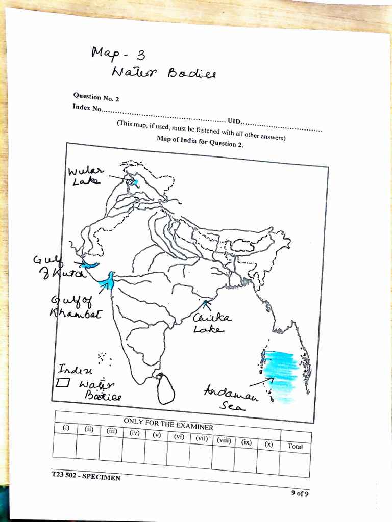 India Map for Exam Question 2 | PDF
