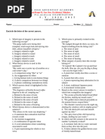 Figurative Language Quiz | PDF | Literary Techniques | Poetry
