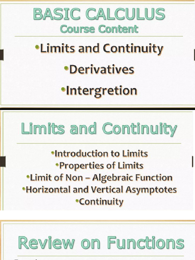 Lesson 1 Limits | PDF