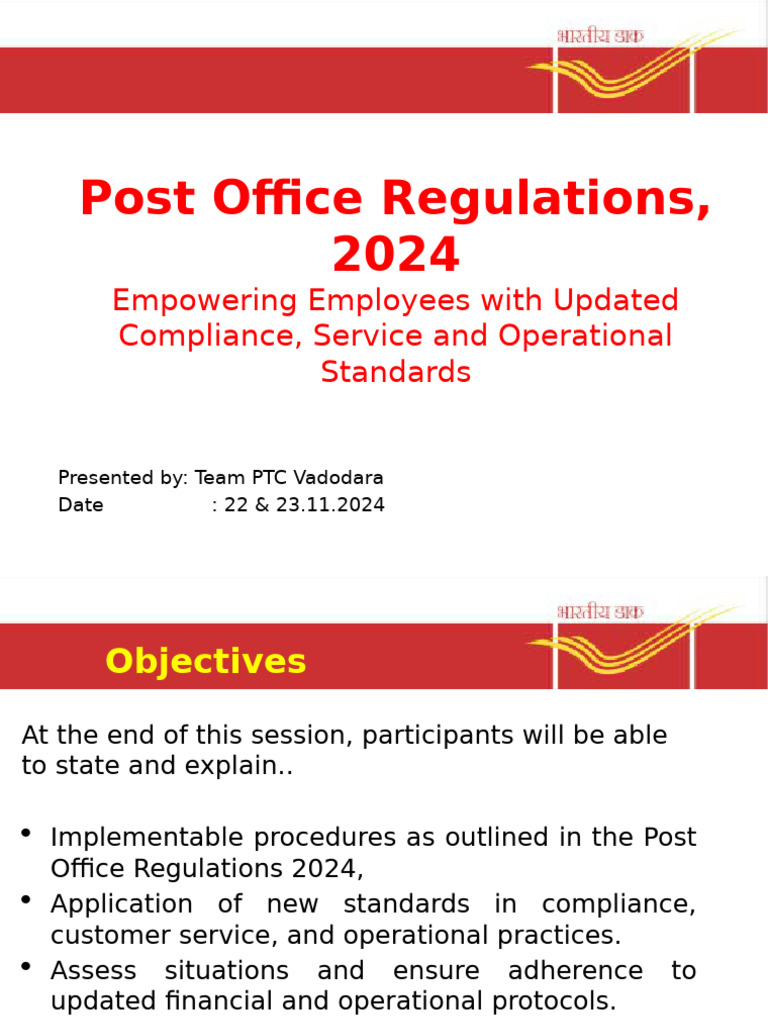 Post Office Regulations 2024 Overview | PDF | Postage Stamp | Mail