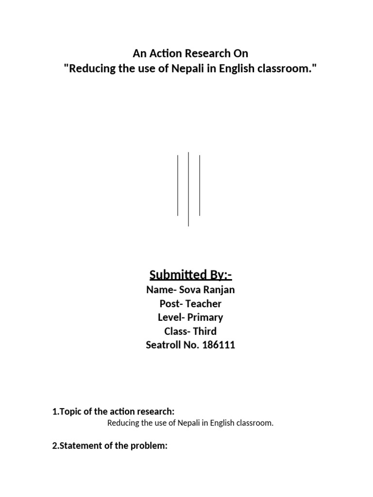 Action Research 4 | PDF | Teachers | English Language