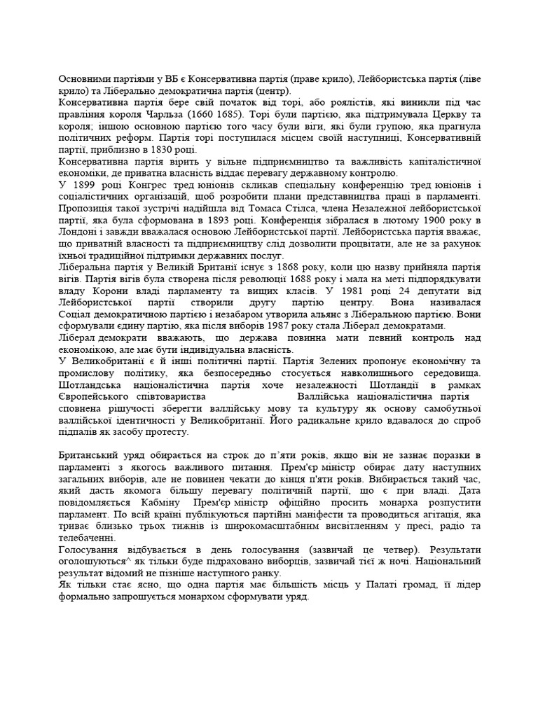 007political Parties GB | PDF