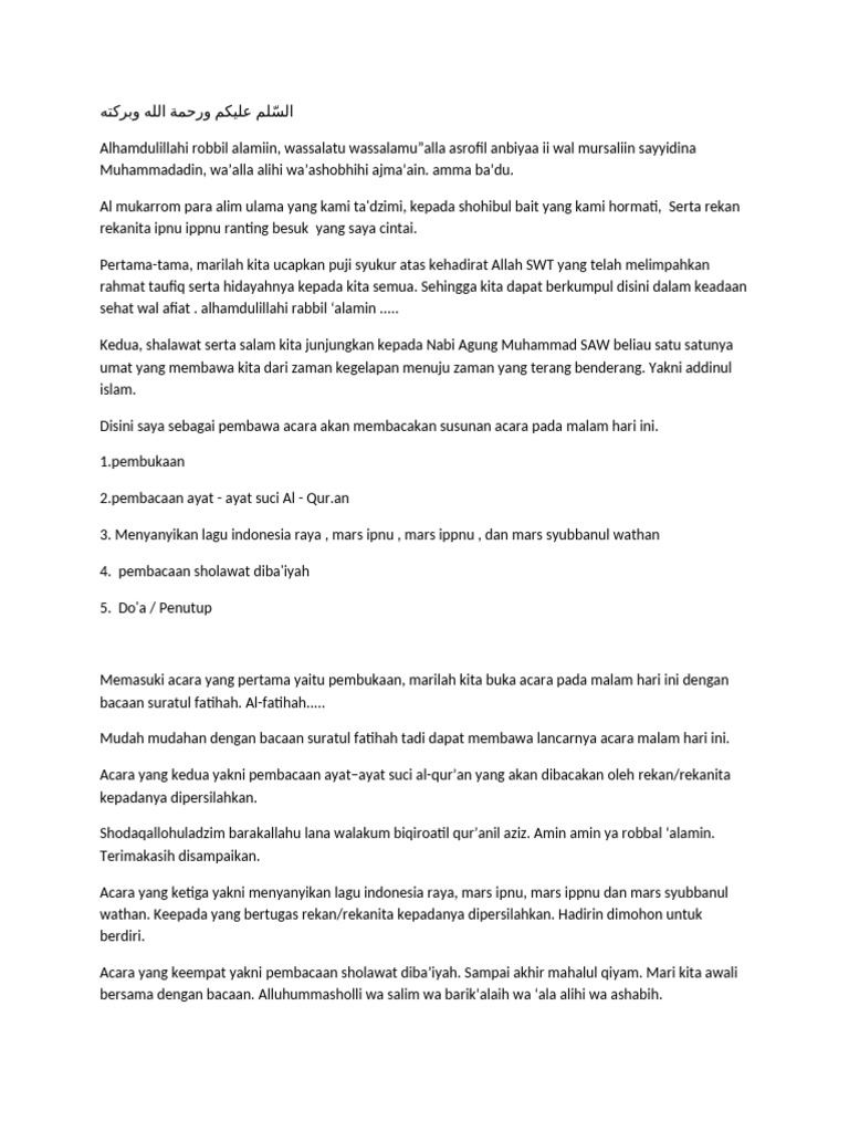 Susunan Acara Malam IPNU IPPNU | PDF