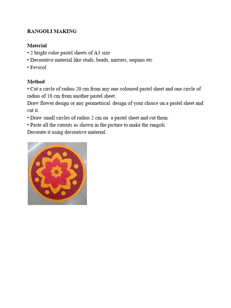 Rangoli Making | PDF
