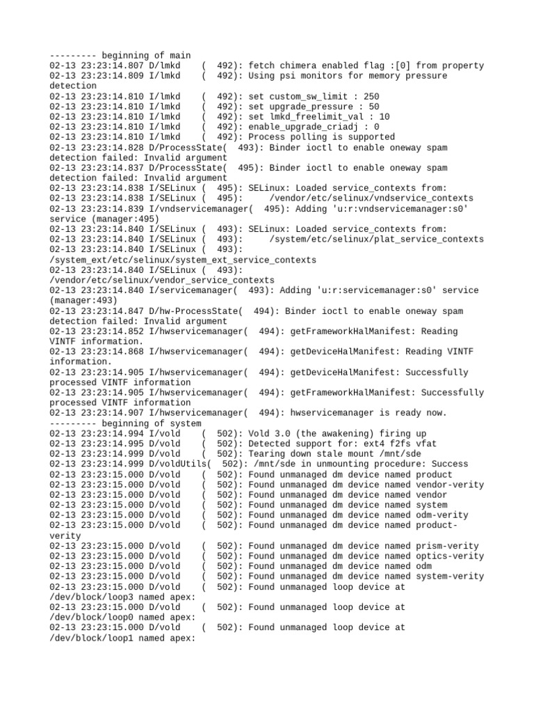Logcat Prev CSC Log | PDF | Device Driver | Computer Architecture