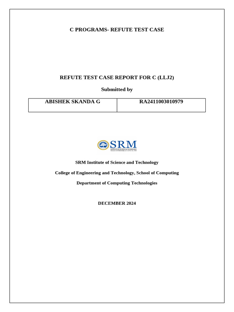 Llj2 Report Template For C | PDF | Computer Science | Software Engineering