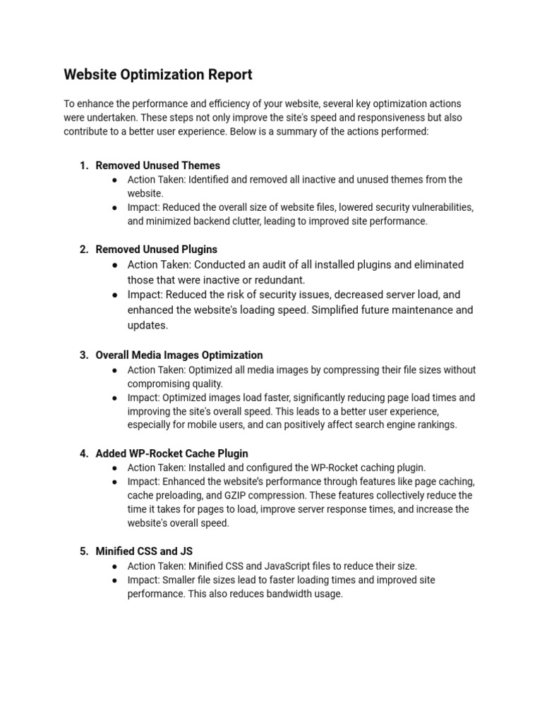 Website Optimization Insights | PDF