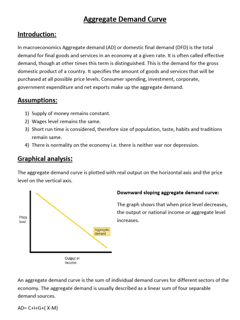 Aggregate Demand Curve - 101829 | PDF | Aggregate Demand | Consumption ...