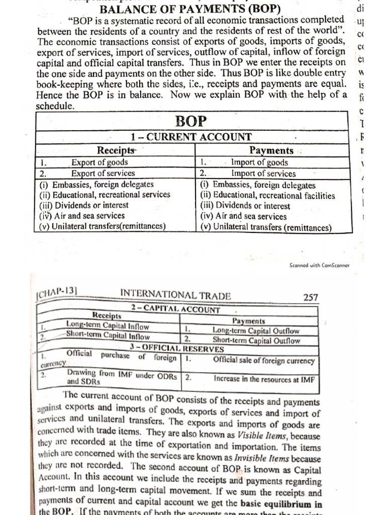 Balance of Payments | PDF