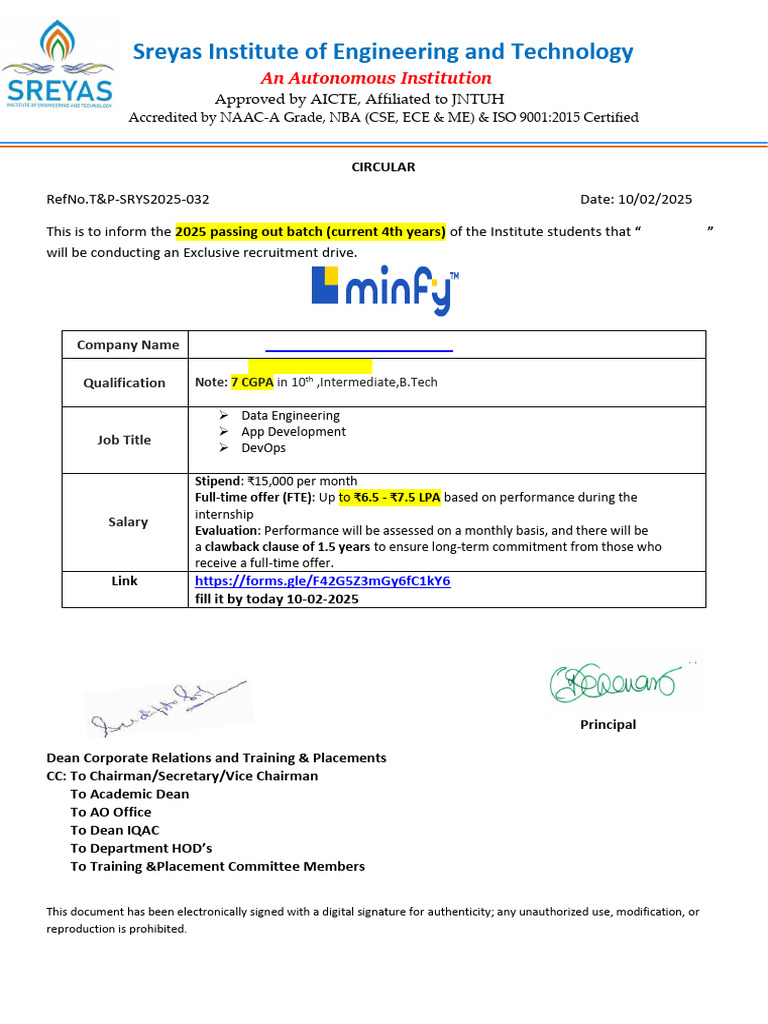 CIRCULAR 032 -minfytech 2025 | PDF
