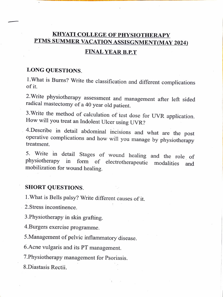 PTMS Assignment | PDF