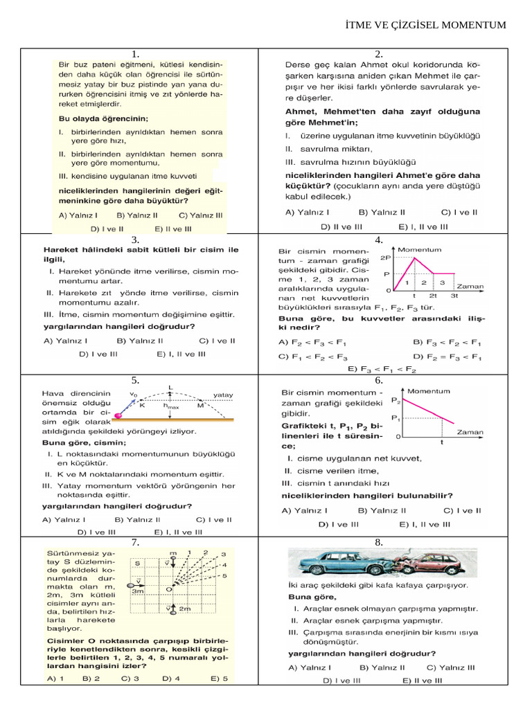 İtme Momentum | PDF