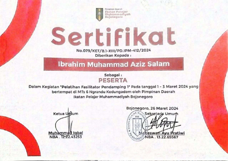 Syahadah PFP 1 Ibra | PDF