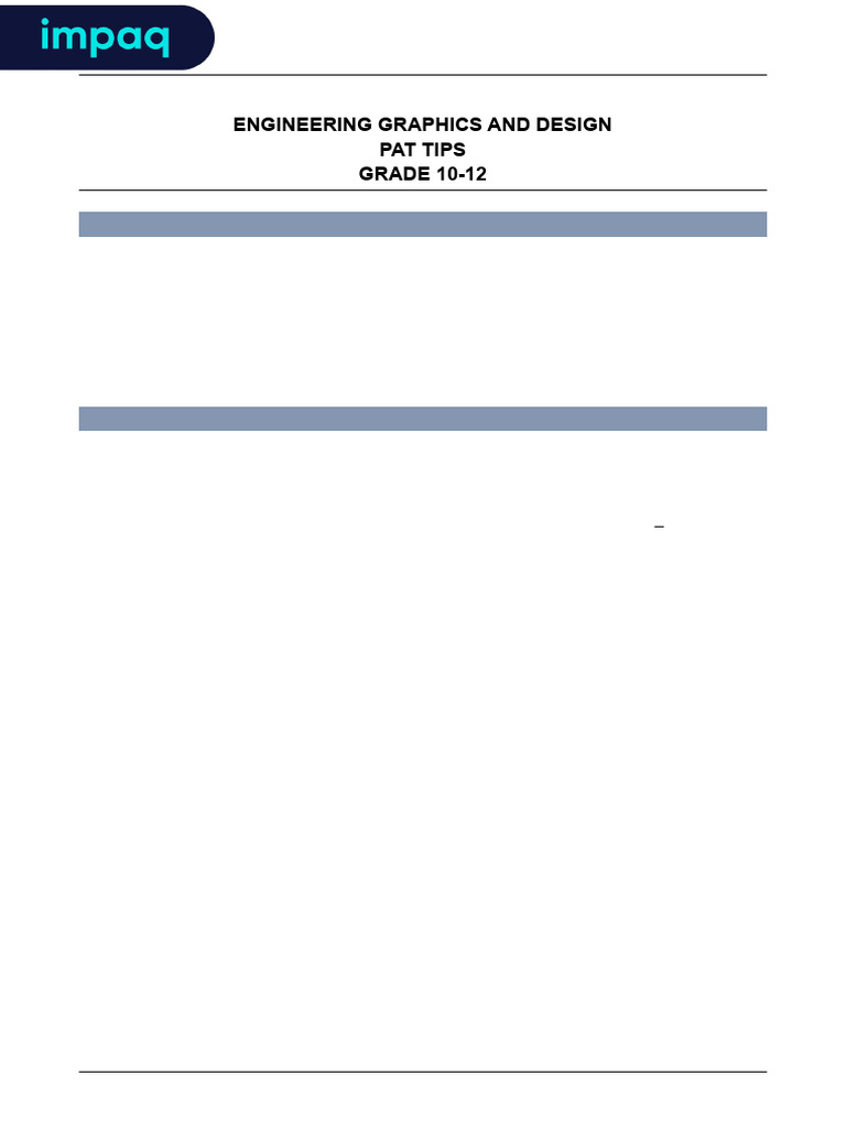 PAT Tips | PDF | Technical Drawing | Learning