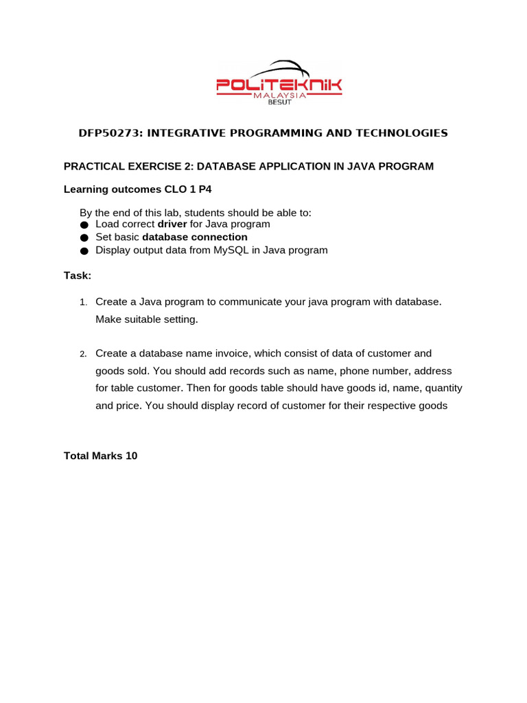 DFP50273 Prac Exercise2-Chap4 | PDF | Databases | Information Technology Management