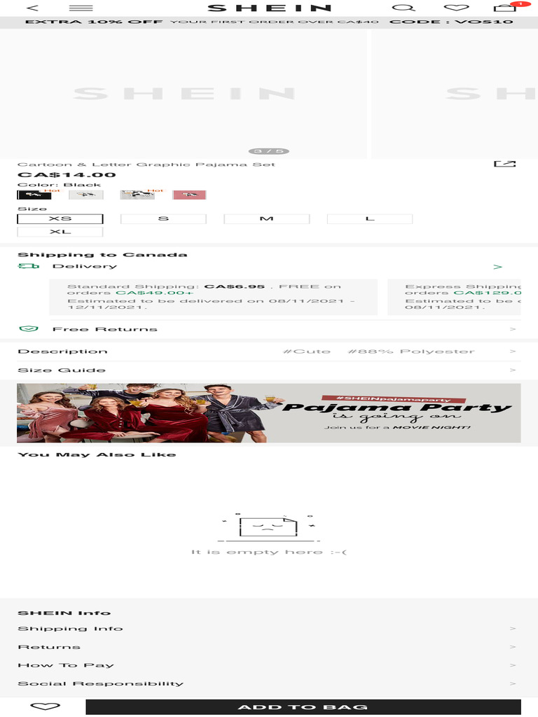 Cartoon & Letter Graphic Pajama Set SHEIN | PDF