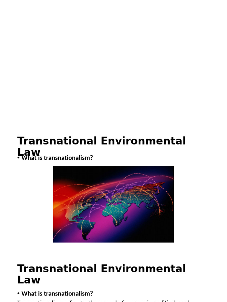 Understanding Transnational Environmental Law | PDF | Corporate Social ...