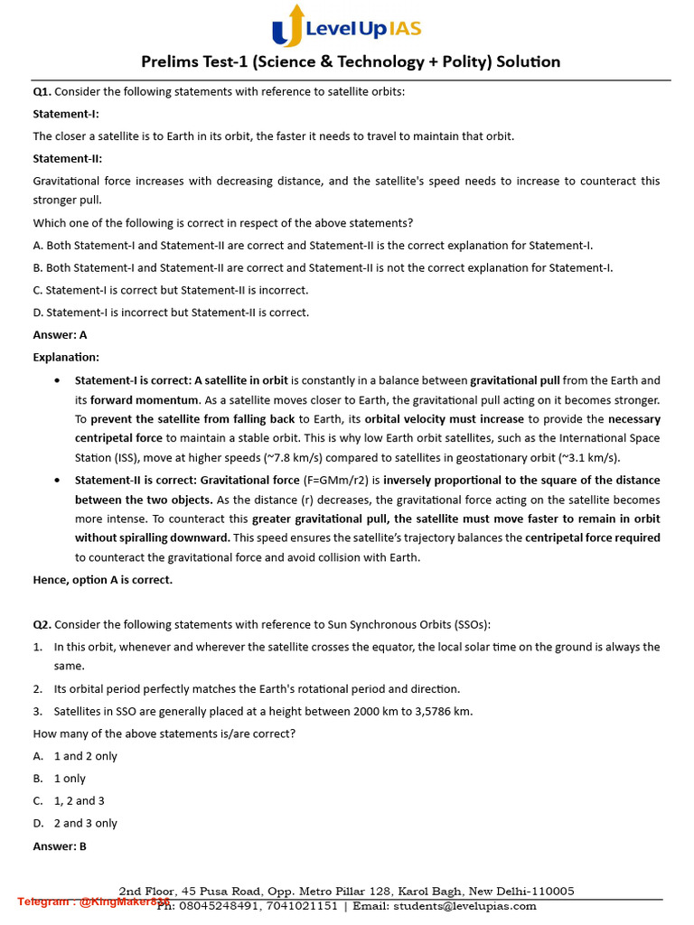 Target Prelims Test 01 - Solution | PDF | Rocket Propellant | Redshift
