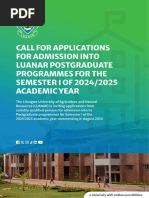 LUANAR Undergraduate Prospectus 2024-2025-2 | PDF | Veterinary Medicine ...