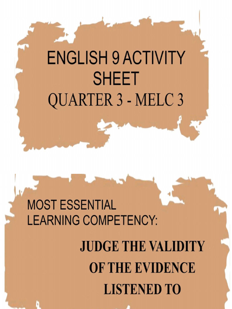 english q3 actvity sheet | PDF